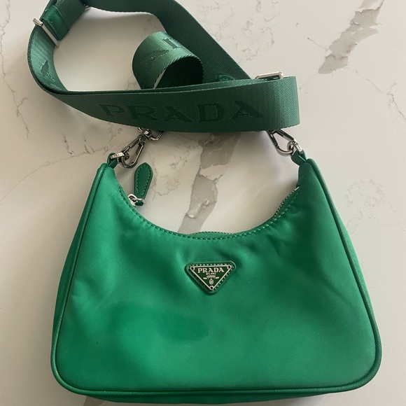 Prada | Bags | Womens Green Prada Authentic Designer Strap Purse Hand ...